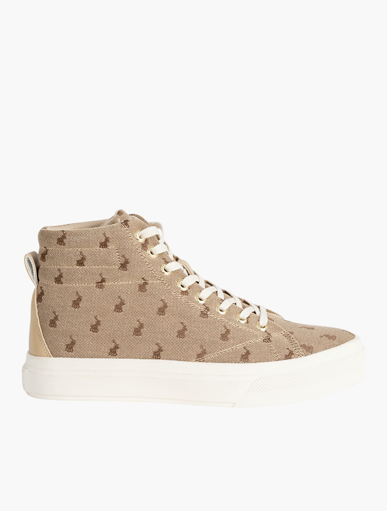 MyRunway | Shop Polo Stone Monogram High Top Sneaker for Men from ...