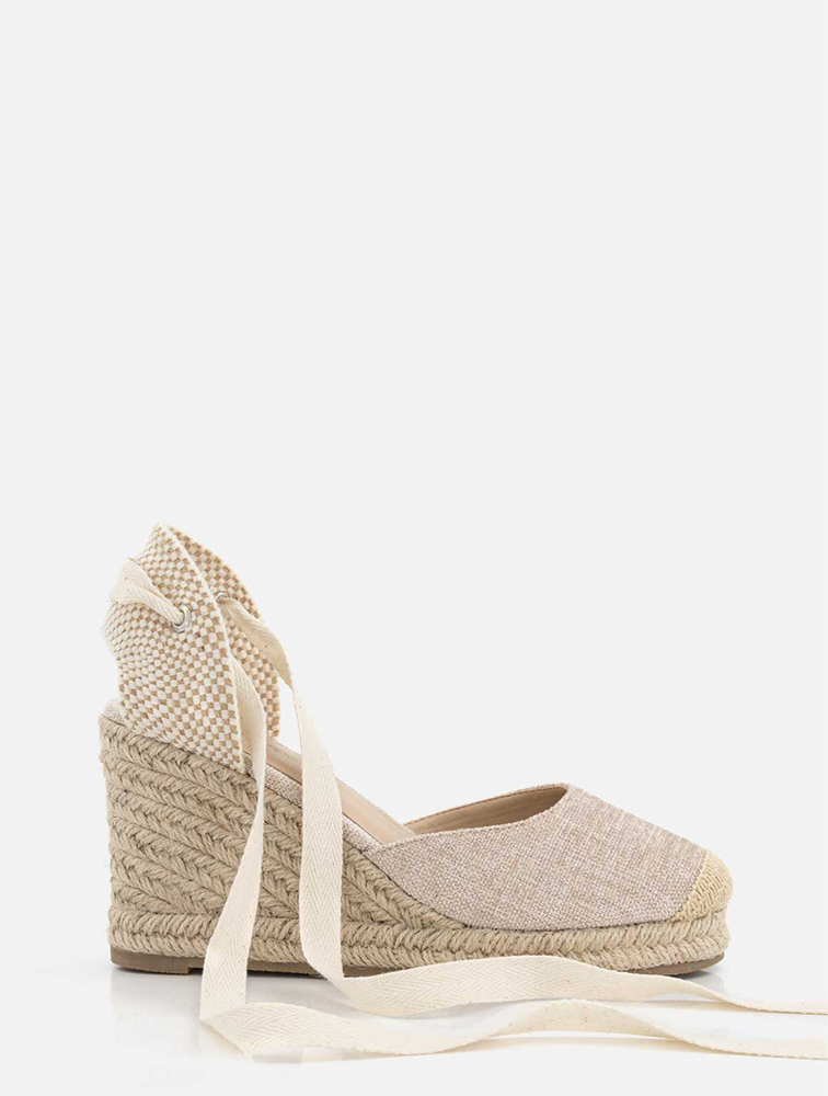 MyRunway | Shop Woolworths Gold Ankle Tie Espadrille Wedges for Women ...