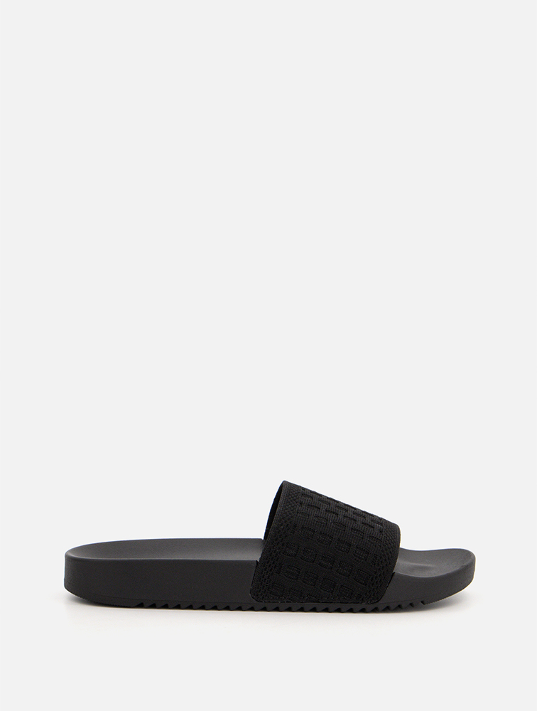 MyRunway | Shop Woolworths Black Knit Band Slides for Women from ...