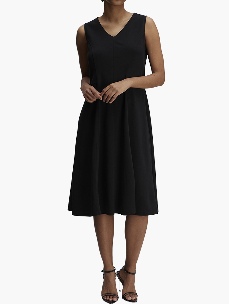 MyRunway | Shop MILADYS Black Panel Fit & Flare Dress for Women from ...