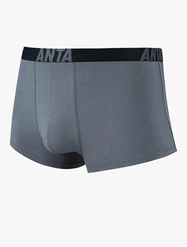 MyRunway | Shop Anta Grey & Black Logo Print Boxer Briefs for Men from ...