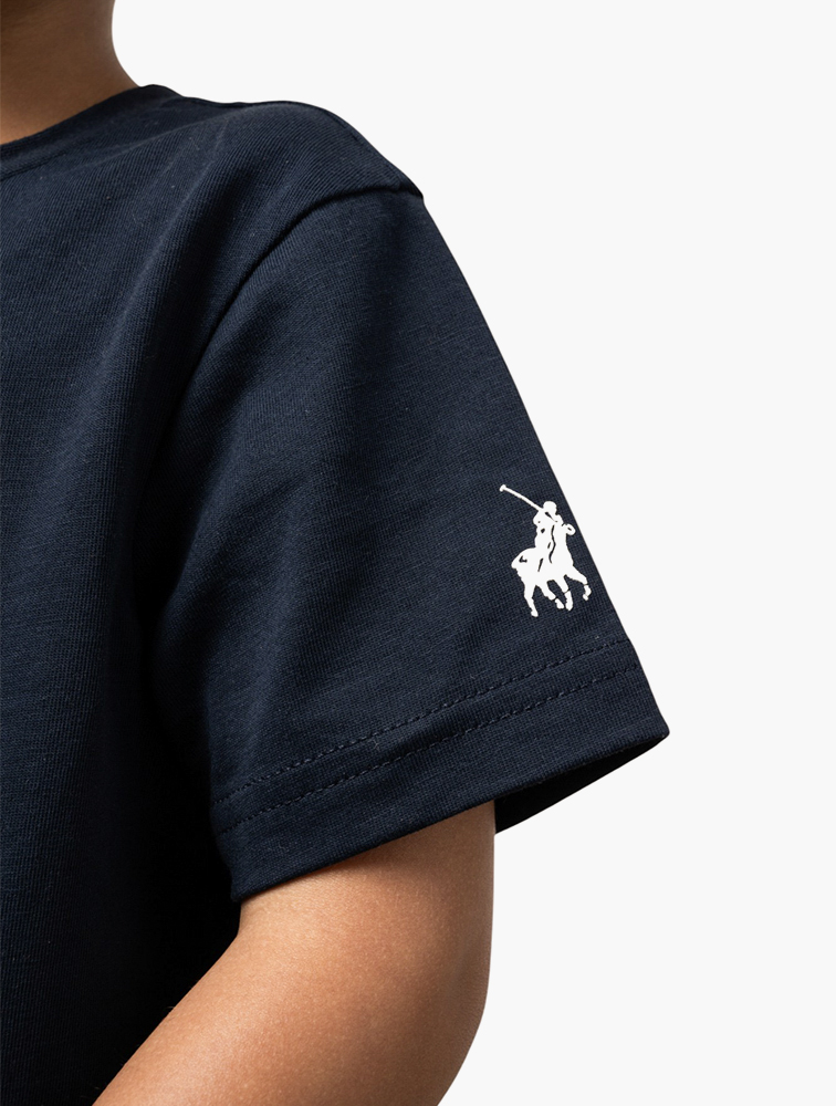 MyRunway | Shop Polo Navy Boys Cooper Embossed Short Sleeve Tee for Kids from MyRunway.co.za