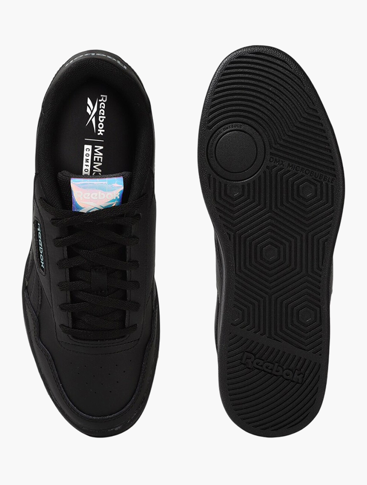 MyRunway | Shop Reebok Core Black & Pure Grey Court Advance Lace-Up ...